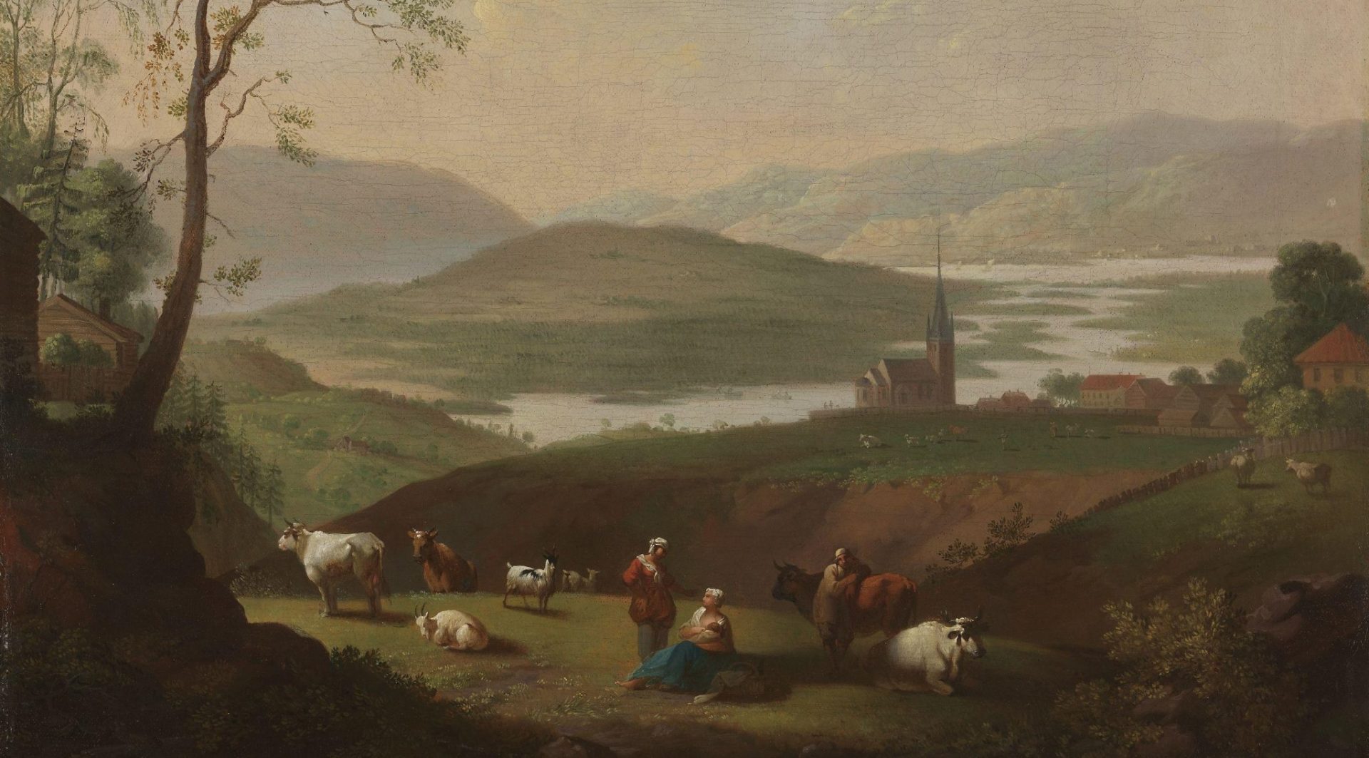 Utsikt mot Norderhov kirke (1792 eller senere) – Document Sverige