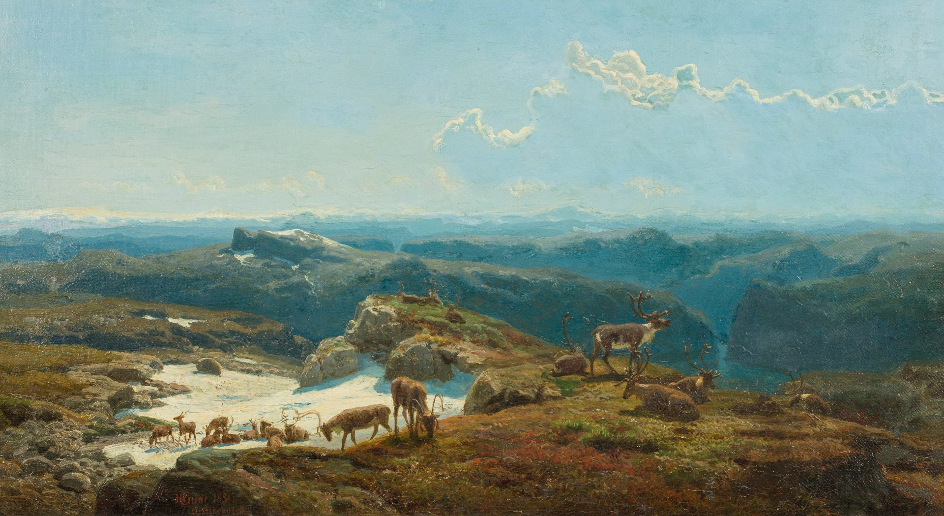 Høyfjell med reinsdyr (1851) – Document Sverige