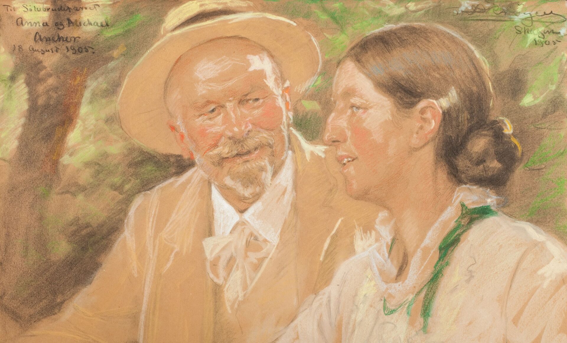 Sølvbrudeparret Michael og Anna Ancher (1905). – Document Sverige