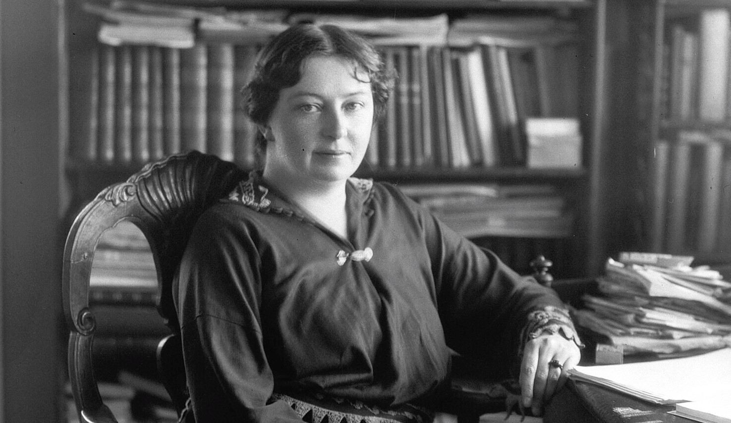 Portrett av forfatteren Sigrid Undset (1923). – Document Sverige
