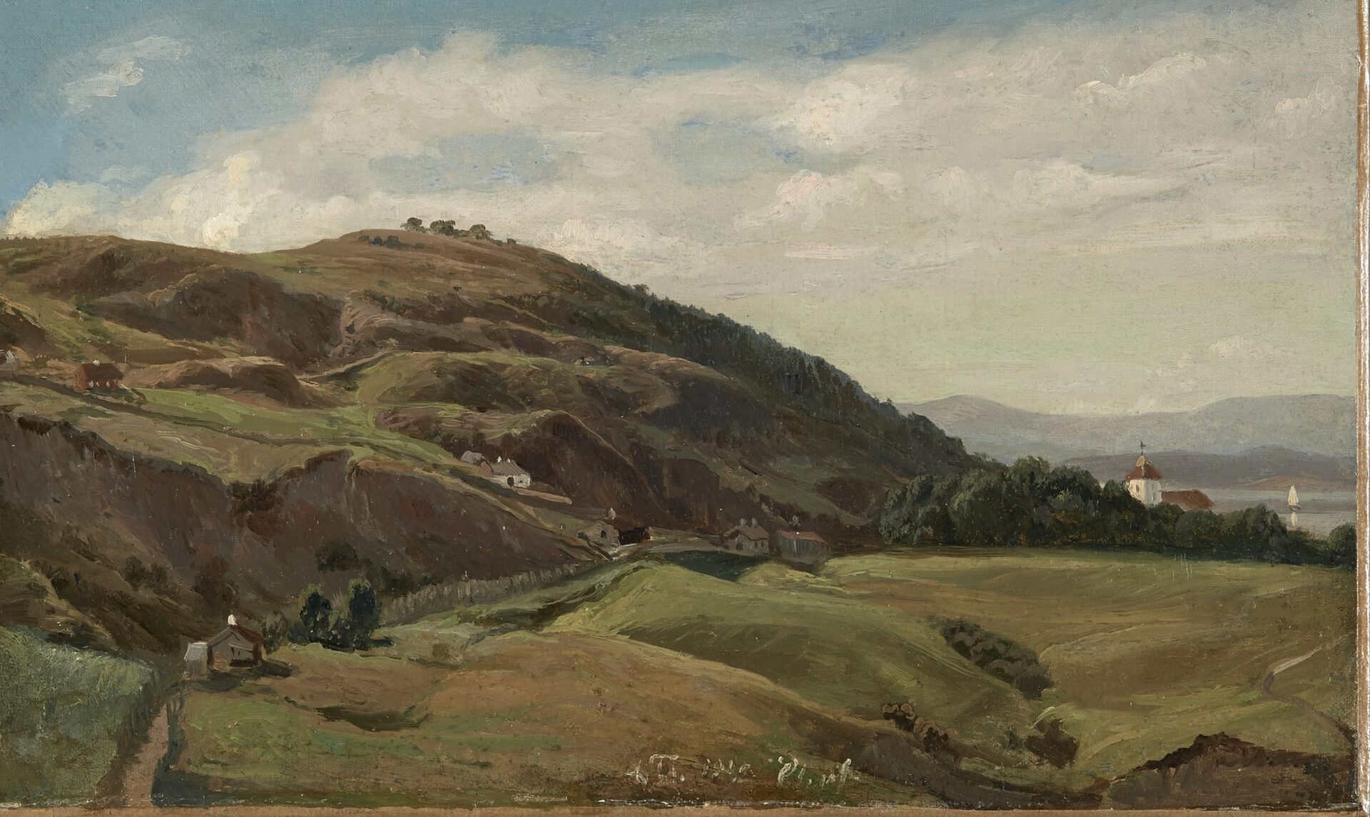 Ekeberg og Oslo kirke (1852). – Document Sverige